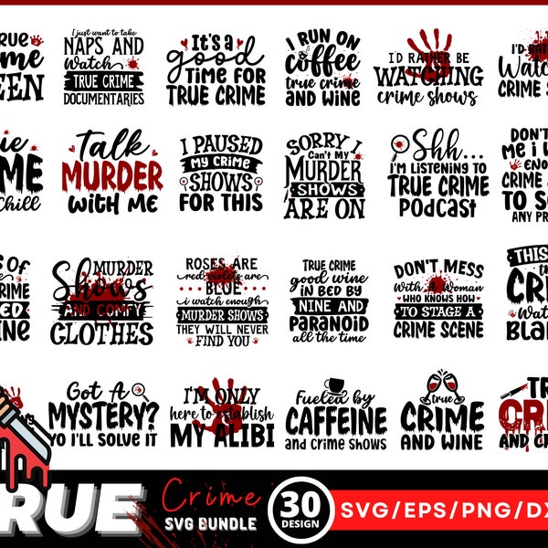 True Crime Svg - Etsy