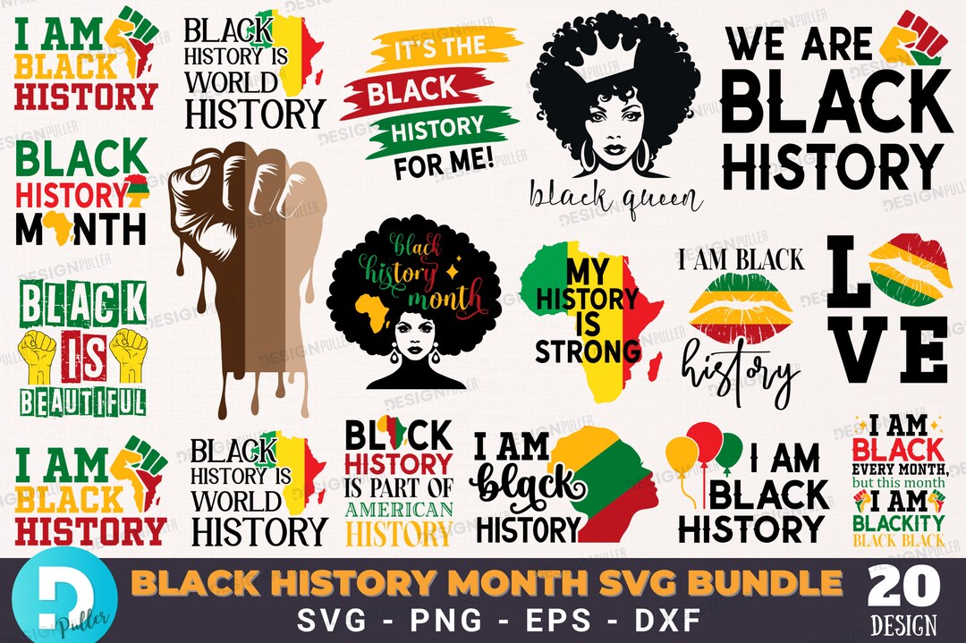 Black History Month SVG Bundle, BHM Svg Bundle, African American Png ...