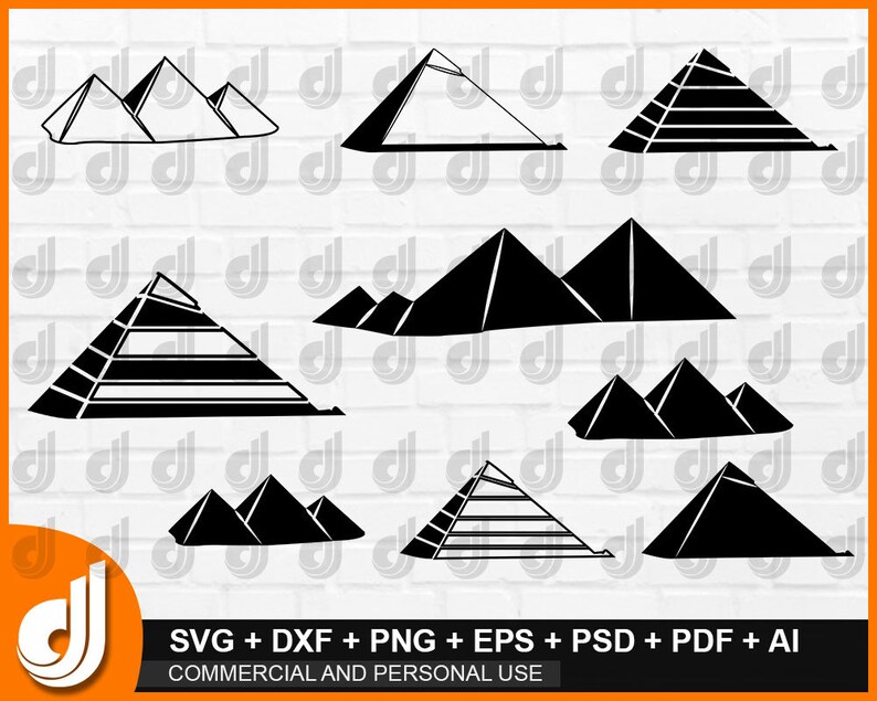 Pyramid SVG Pyramid Clipart Pyramid Files for Cricut | Etsy Israel