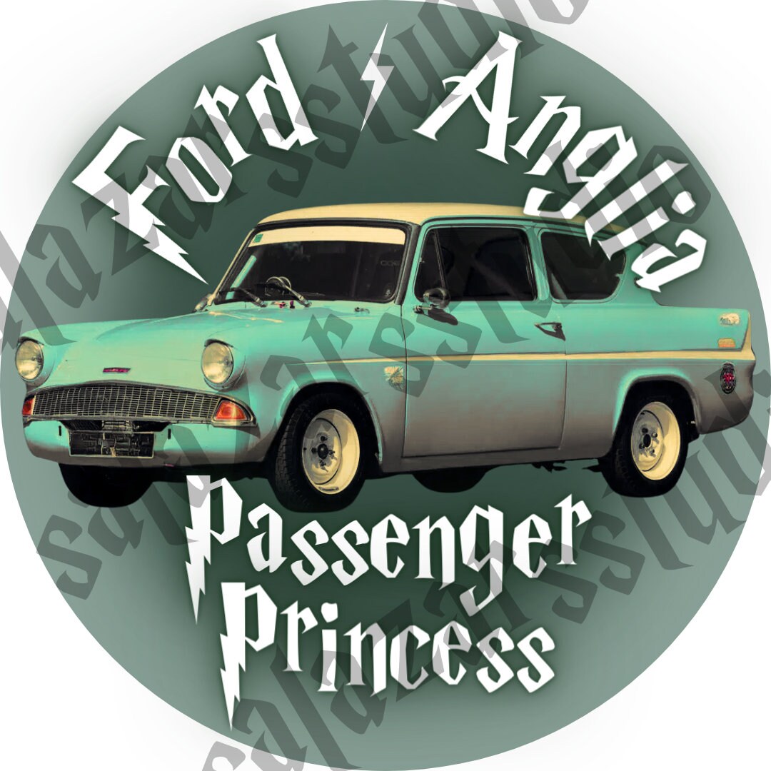 Ford Anglia Passenger Princess Graphic WWOHP Magic Flying Car Wizarding ...