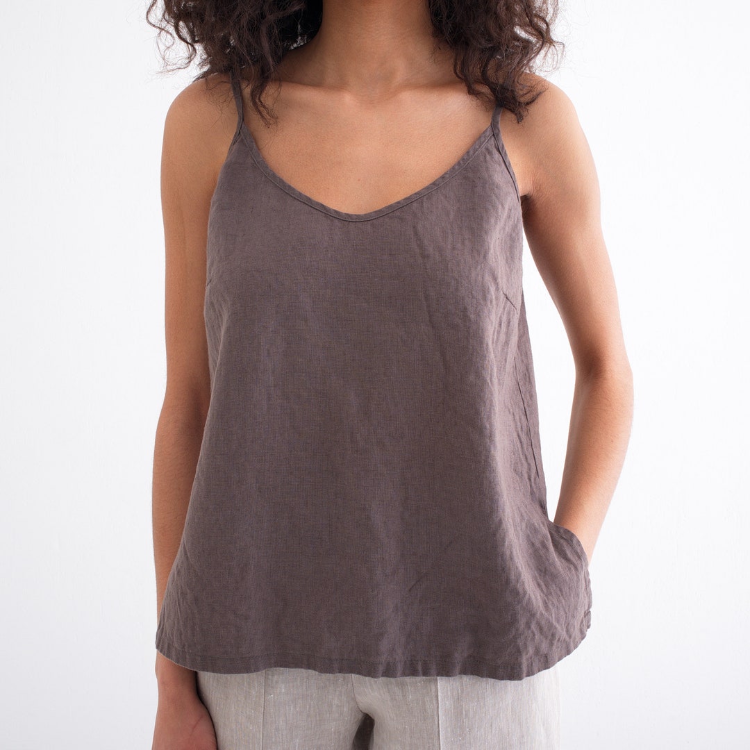 Linen Camisole Organic Linen Cami Linen Slip Top Women - Etsy