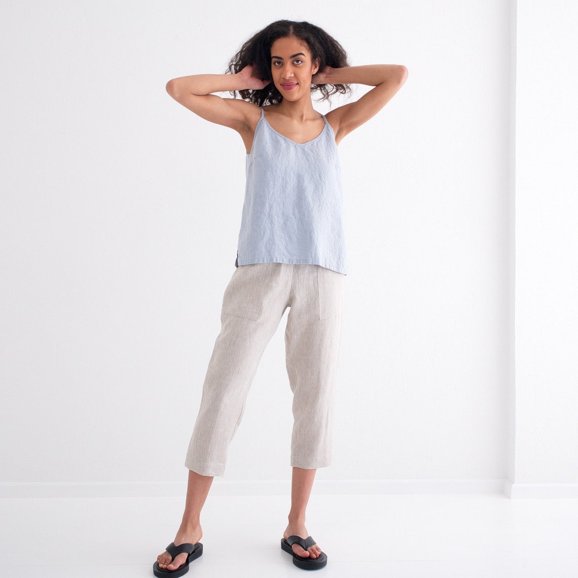 Linen Camisole Organic Linen Cami Linen Slip Top Women - Etsy