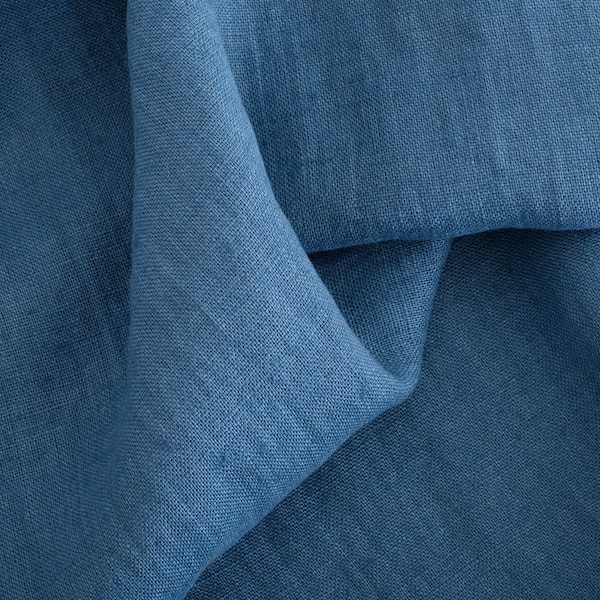 Blue Linen Fabric - Etsy