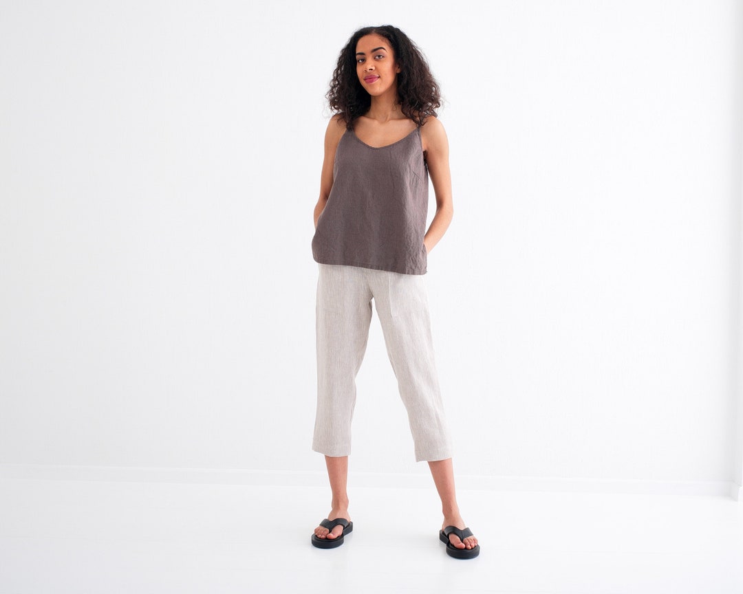 Linen Camisole, Organic Linen Cami, Linen Slip Top, Women Linen Cami ...