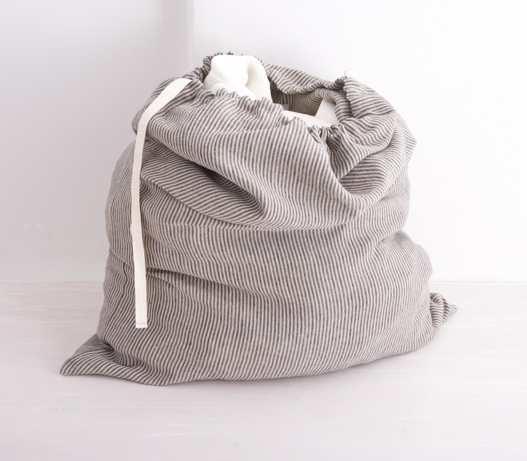 Drawstring Linen Bags, Zero Waste Linen Bags, Linen Storage Bag, Linen ...