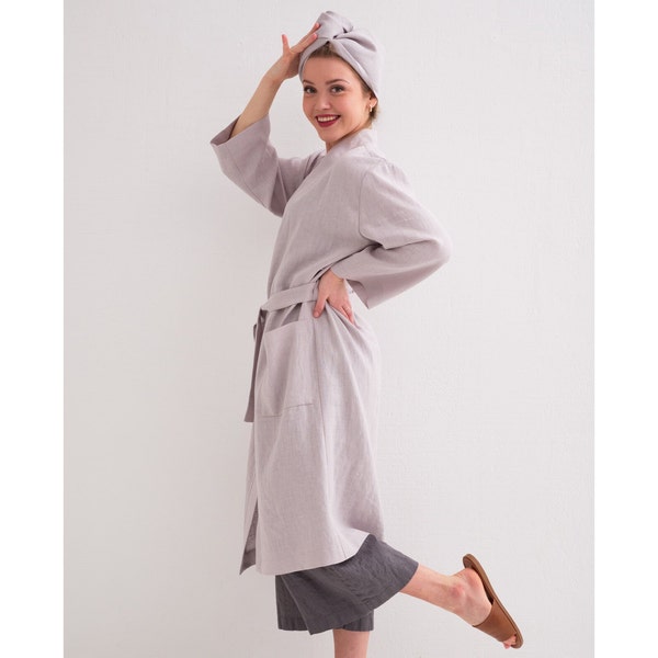 Linen Robe - Etsy