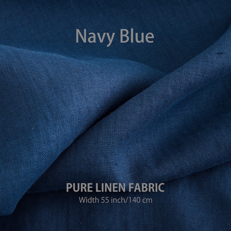 Blue Linen Fabric - Etsy
