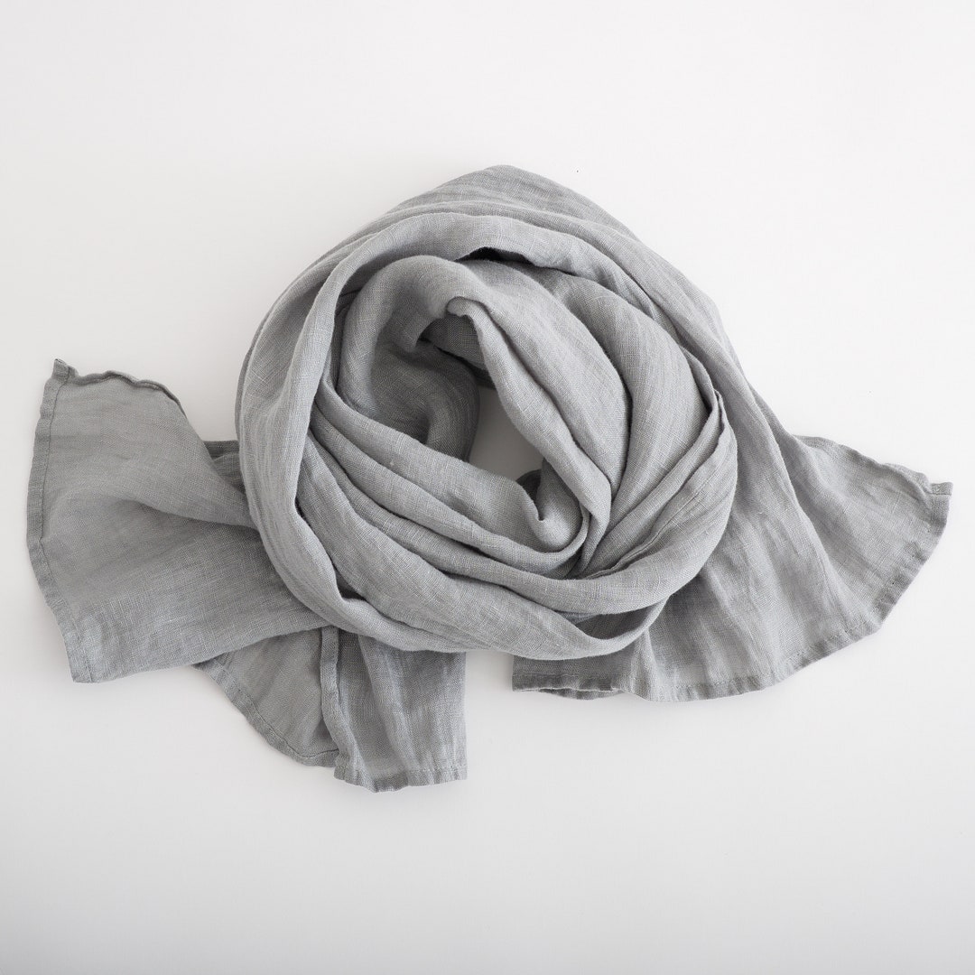 Linen Scarf, Women Naural Linen Shawl, Pure Linen Shawl, Gifted Scarf ...