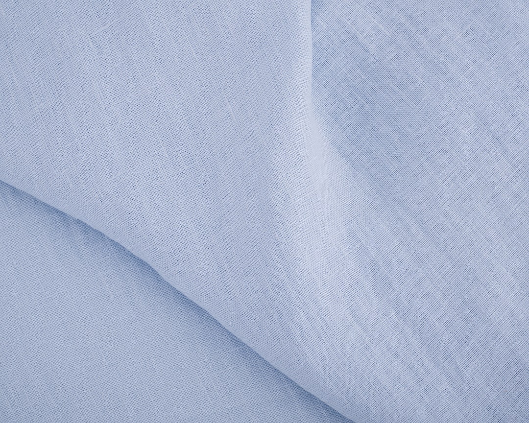 Linen Fabric by the Yard or Meter. Baby Blue Linen Fabric for - Etsy