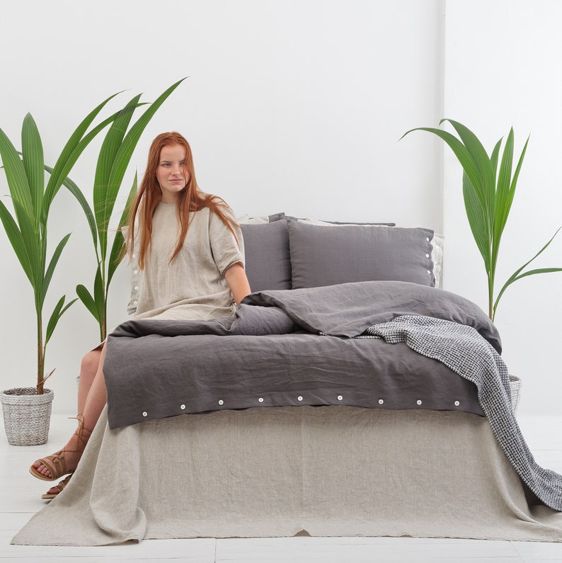 Bedroom Linen Duvet Cover Linen Bedding Comforter Duvet | Etsy