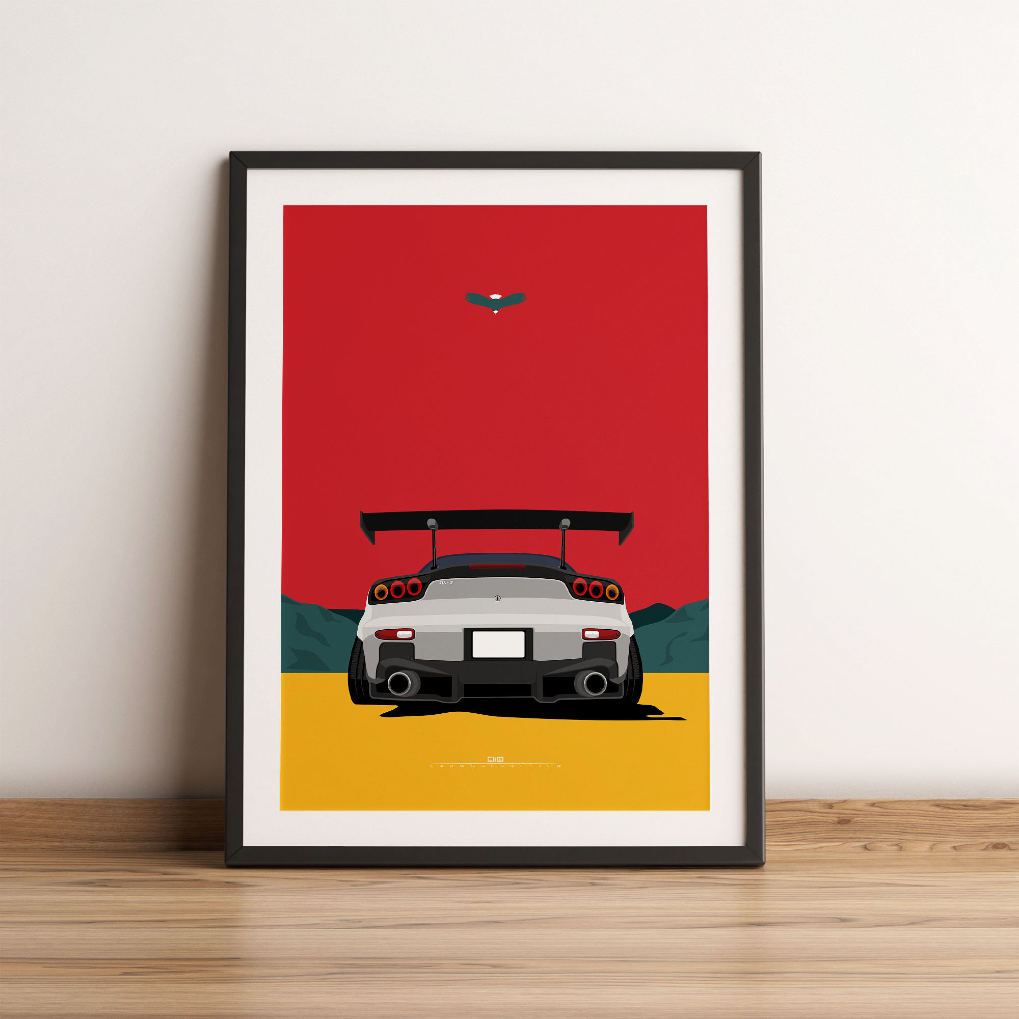 Mazda RX7 Fd3s Printed Matte Poster, Gift, Art Car, Illustrations ...