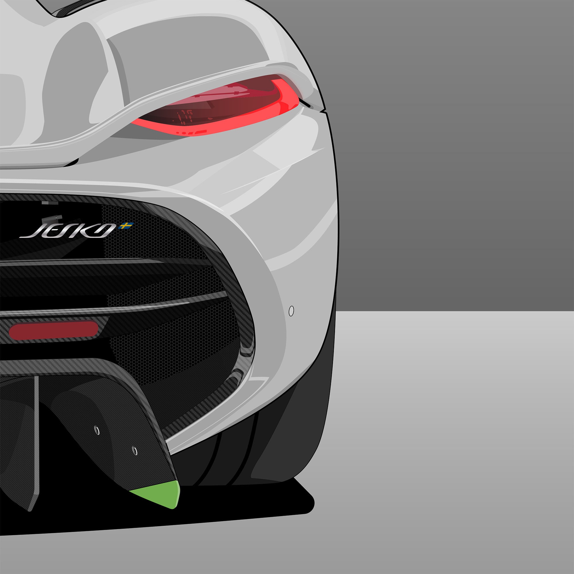 Koenigsegg Jesko Rear Printed Matte Poster Gift Art Car - Etsy UK