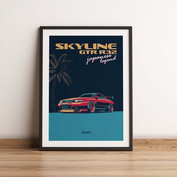 Matte Blue Gtr R32 Skyline