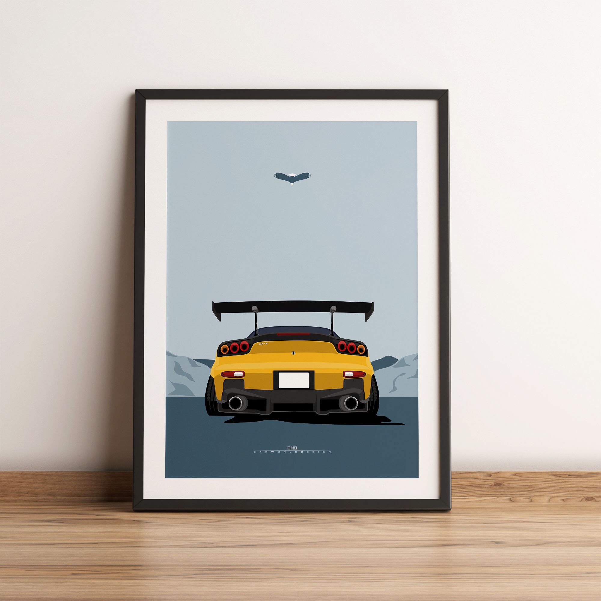 Mazda RX7 Fd3s Printed Matte Poster, Gift, Art Car, Illustrations ...