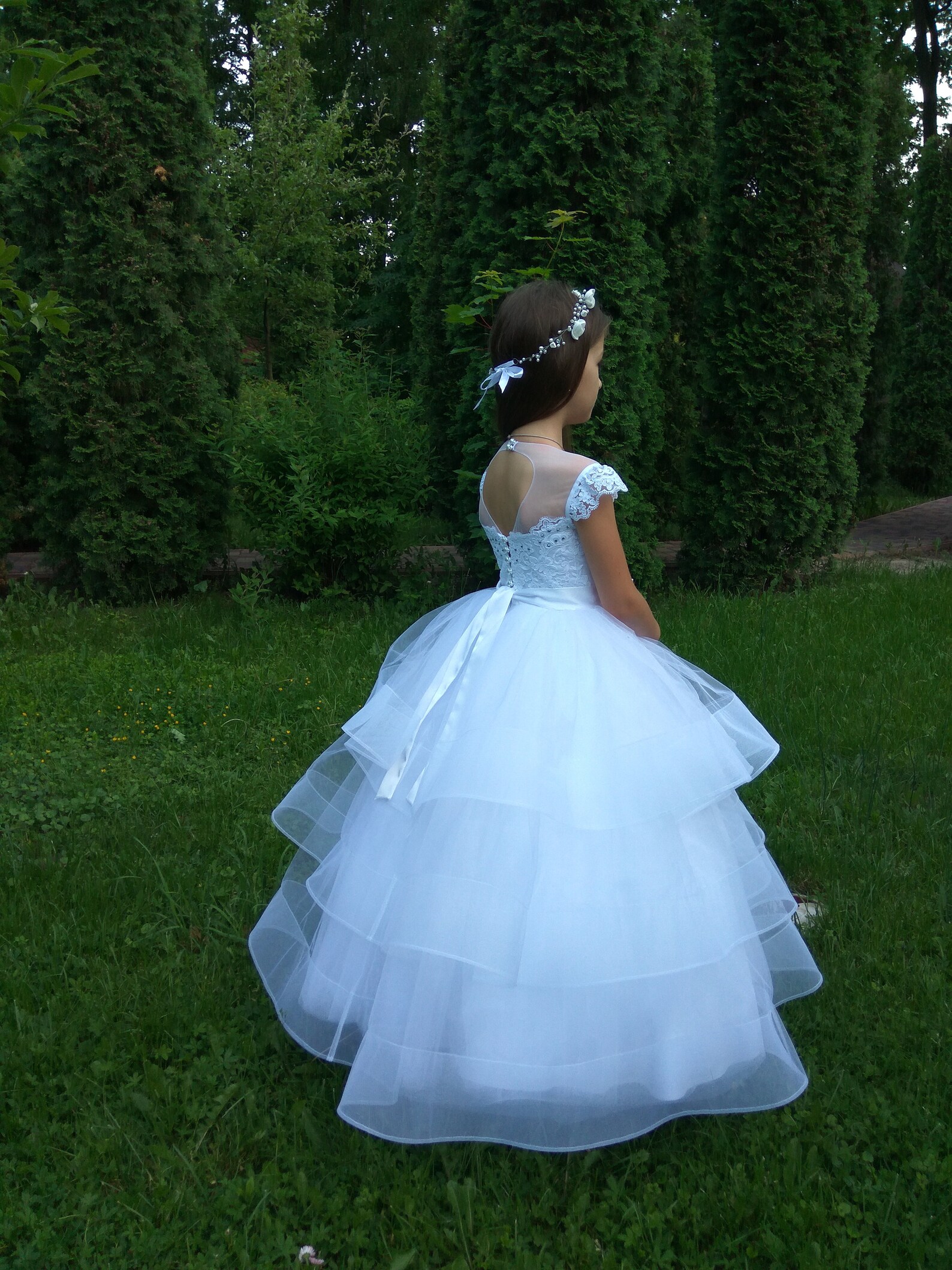 First Holy Communion Girl Dress , 1st Communion Tutu Dress Baptism Gown ...
