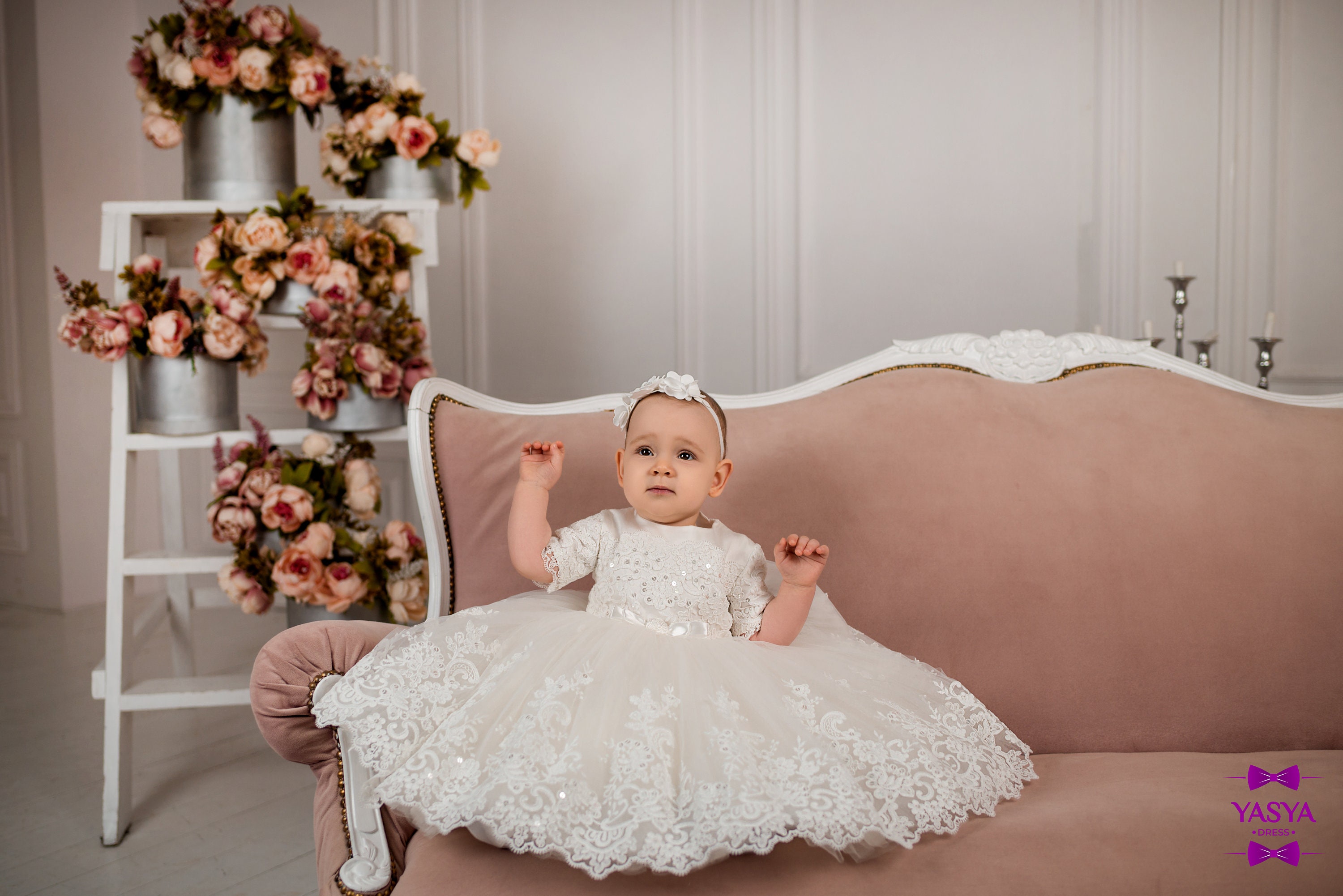 Beautiful Baptism Dress for Baby Girl, Baptism Dress for Toddler Girl ...