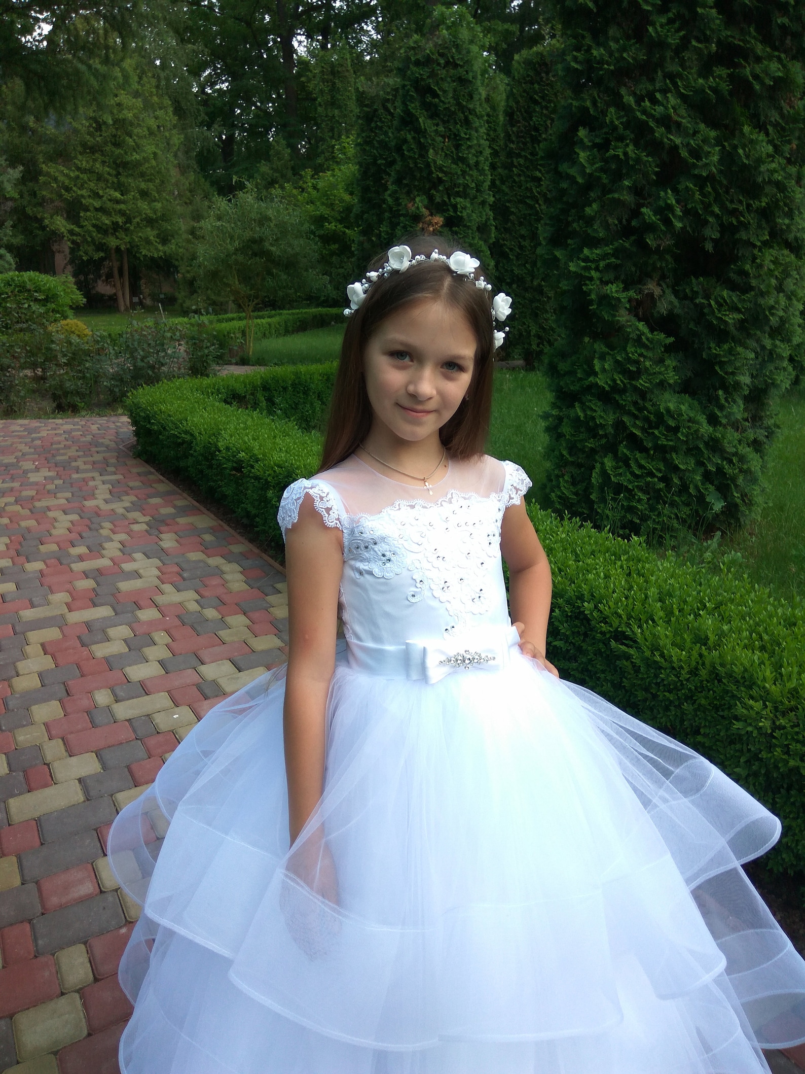 First Holy Communion Girl Dress , 1st Communion Tutu Dress Baptism Gown ...