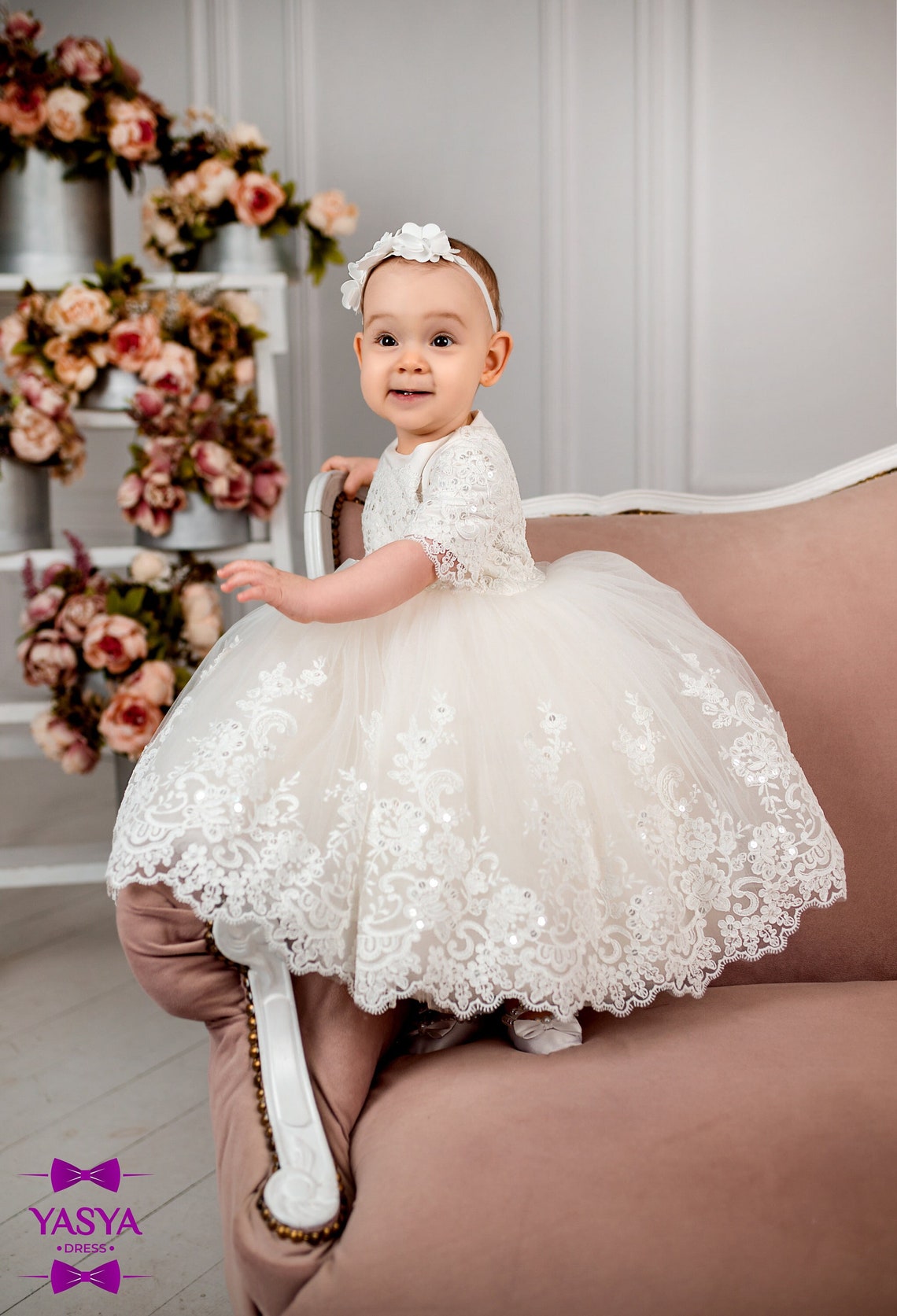 Beautiful Baptism Dress for Baby Girl, Baptism Dress for Toddler Girl ...