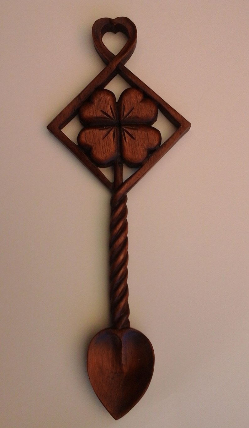 Four Leaf Clover Welsh Love Spoon - Etsy