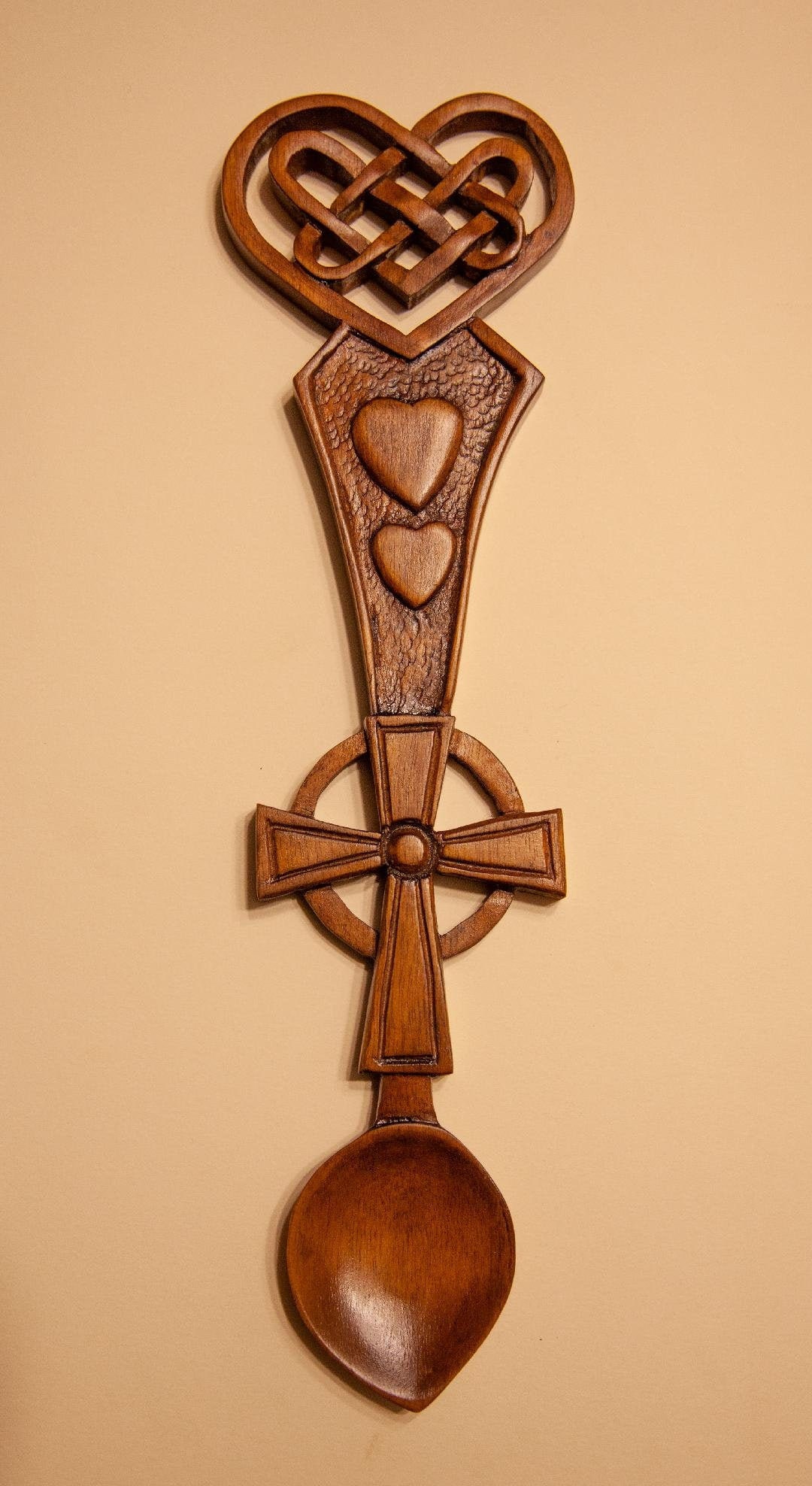 Welsh Love Spoon, Celtic Knot Design - Etsy