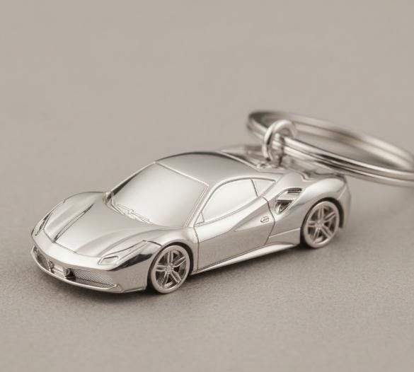 Personalized Supercar Keychain – 24K Gold Plated Sterling Silver ...