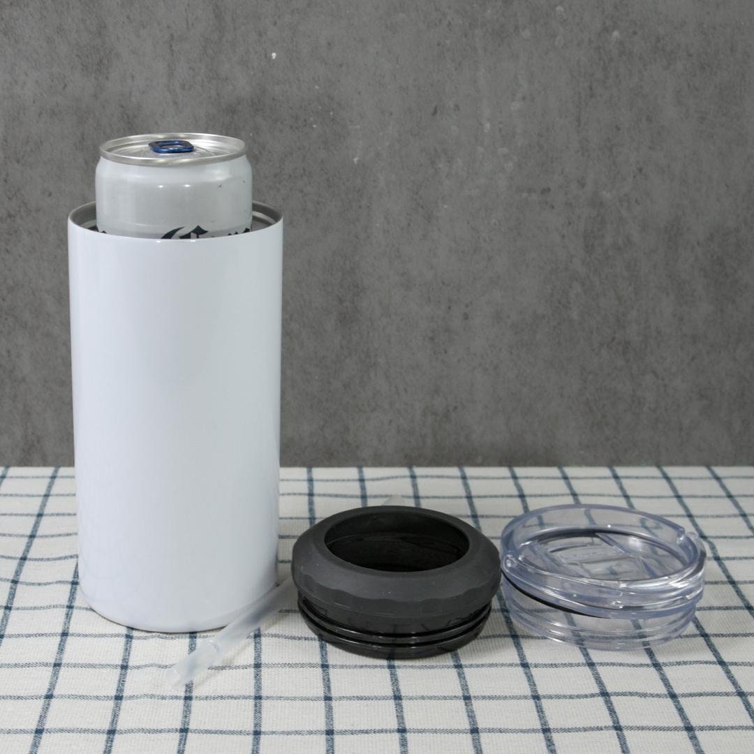 Bulk Wholesale 4 in 1 Can Cooler 16 Oz Straight White Sublimation Blank ...