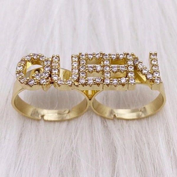 Two Finger Name Ring - Etsy