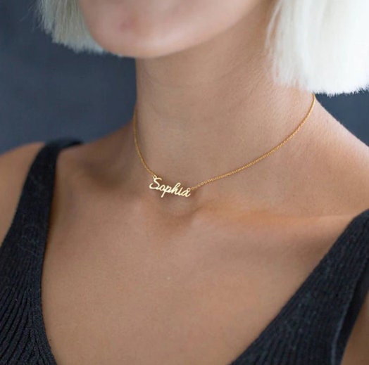Personalized Name Necklace Custom Name Necklace Minimalist - Etsy