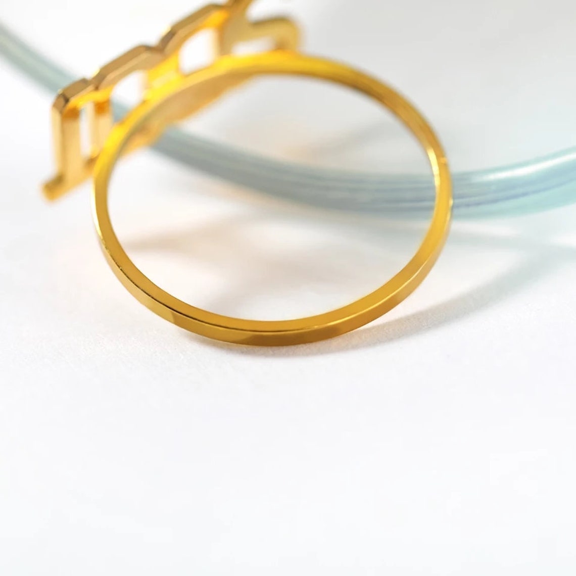 Old English Number Ring Birth Year Ring Custom Number Ring | Etsy