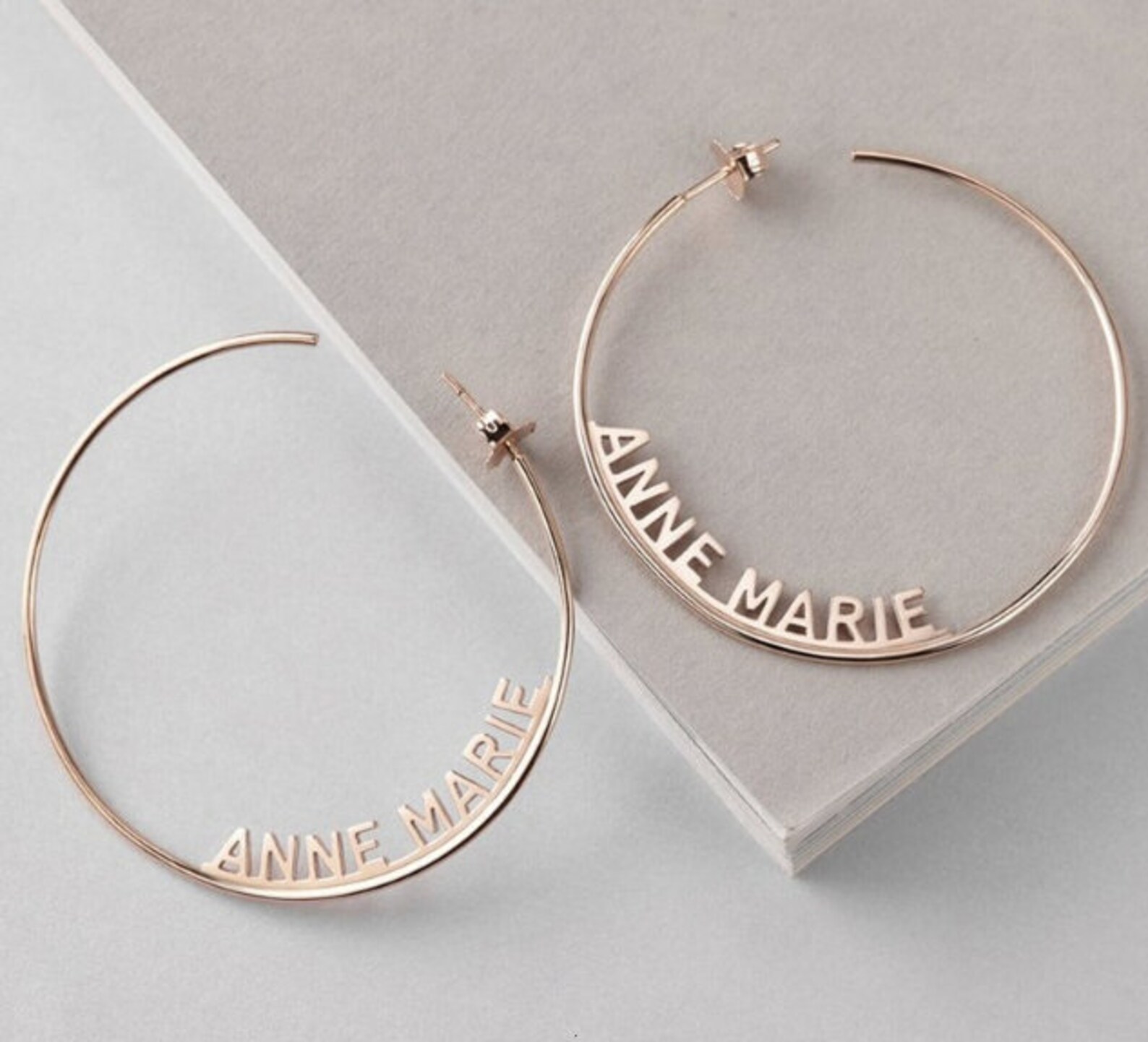Personalized Hoops Earrings Name Earrings Gold Hoop - Etsy