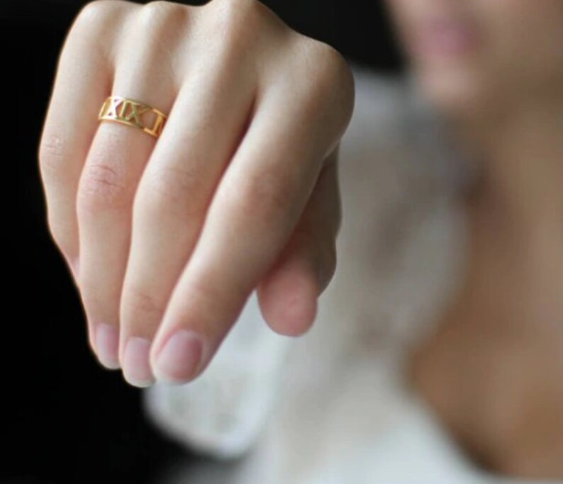 Roman Numerals Ring Custom Number Ring Customized Ring - Etsy