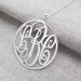 Monogram Name Necklace Custom Monogram Necklace Minimalist - Etsy