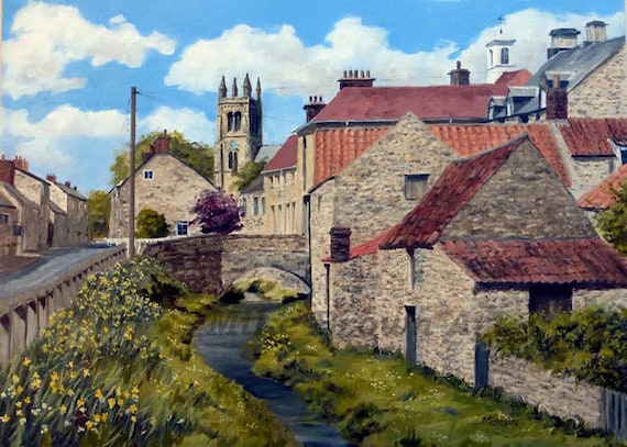 Helmsley Print of North Yorkshire From Original Oil Painting | Etsy