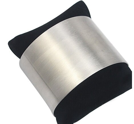 Silver Bracelet Arm Cuff Wide Black Aluminium Bracelet - Etsy