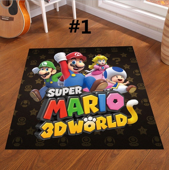 Super Mario Bros Cool Anime Square Floor Rug 3D printed carpet | Etsy