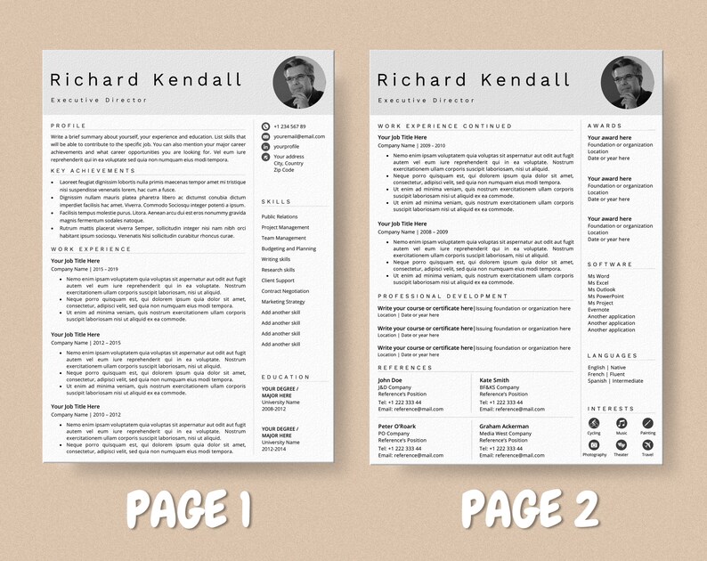 Functional Resume Templates Bundle, 5 Skills-based Resumes, Career ...