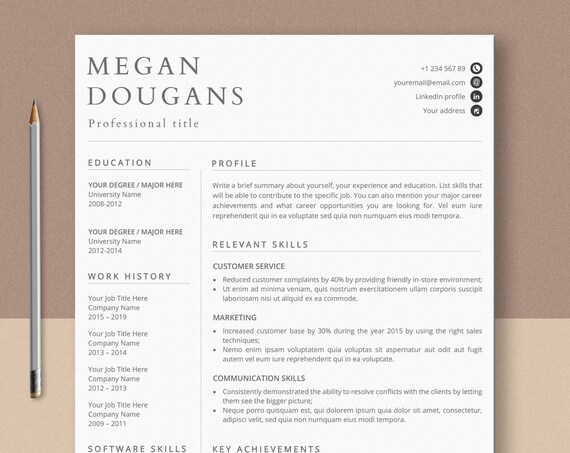 Functional Resume Format Template