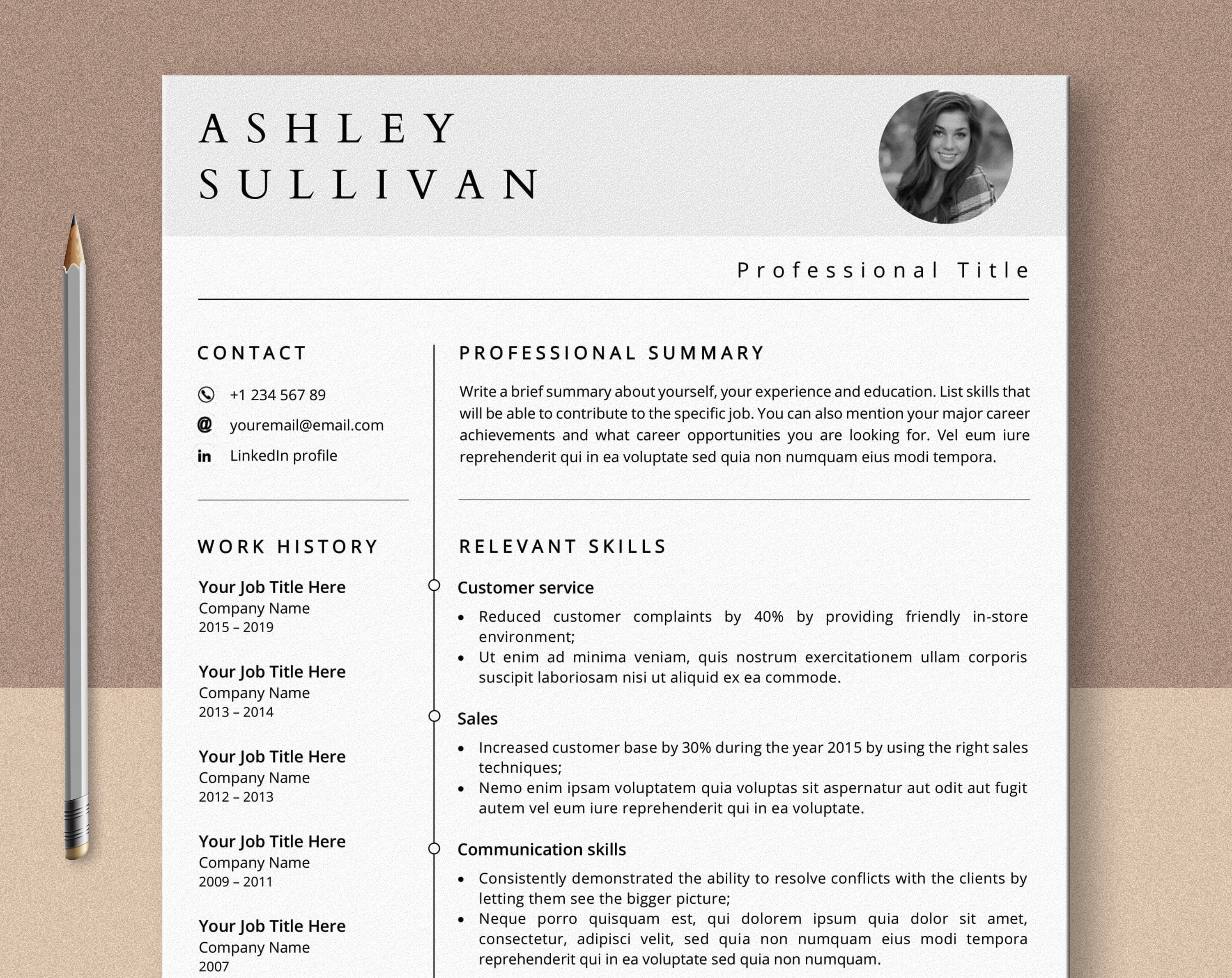 Paper R sum Templates Stationery Functional Resume Template For Word 