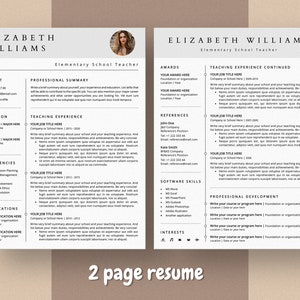 Teacher Resume Template Ms Word & Mac Pages, Teaching CV, Educator ...