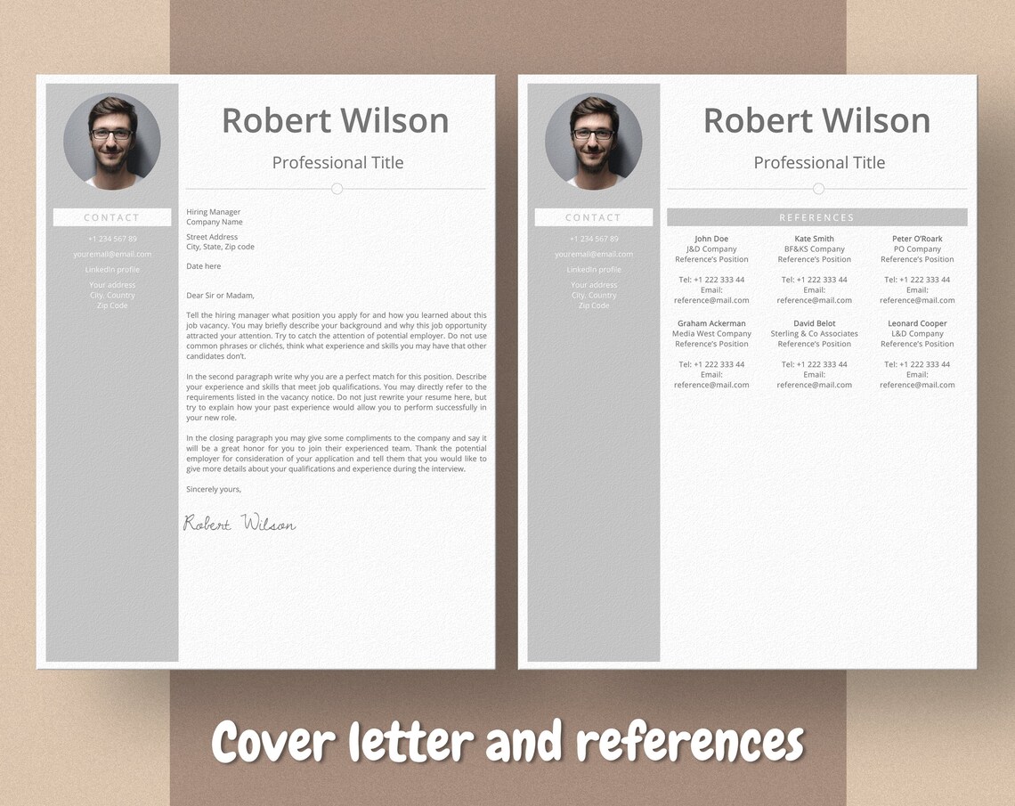 Resume Without Profile, Professional Resume Template, 1 Page Resume ...