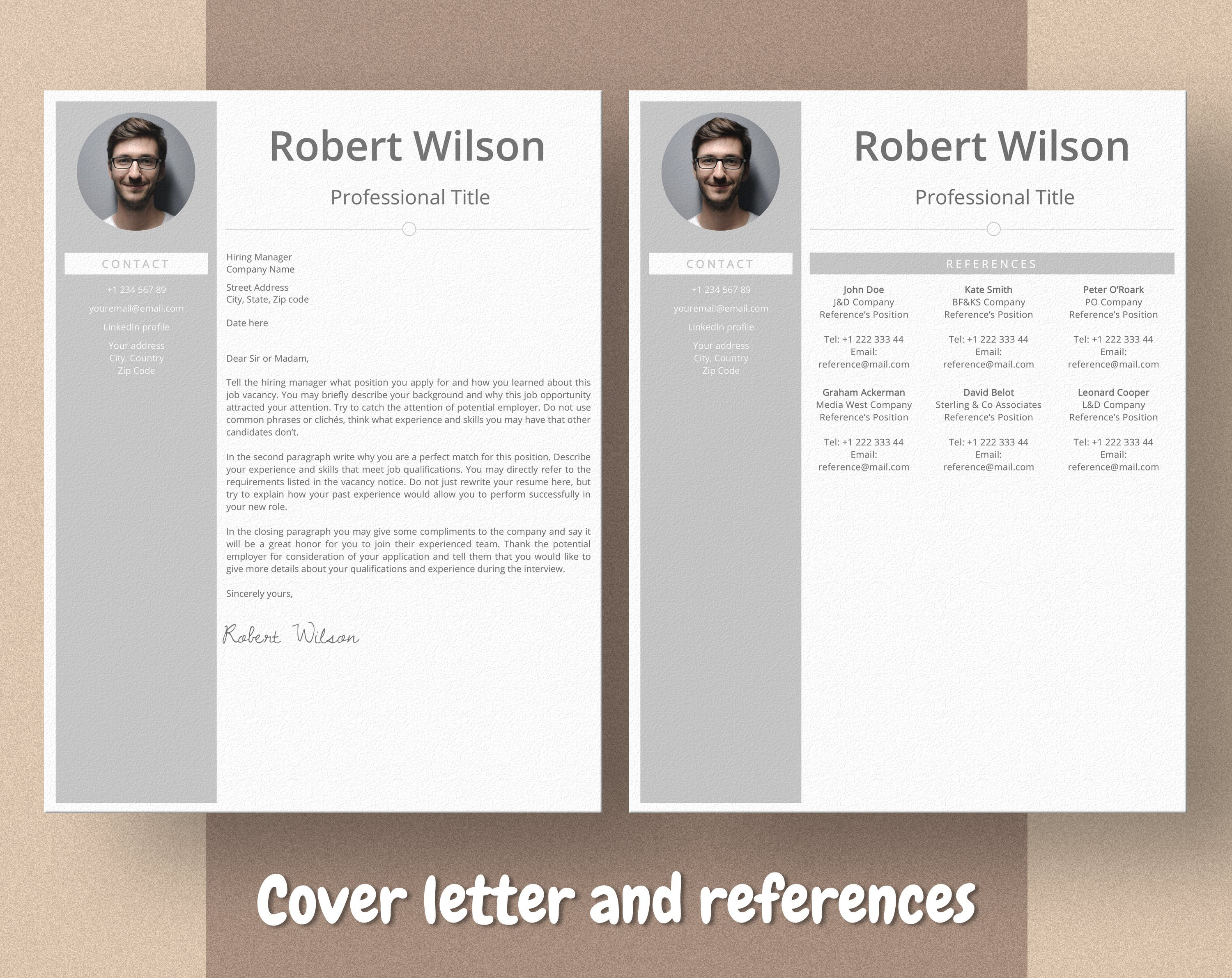 Resume Without Profile, Professional Resume Template, 1 Page Resume ...