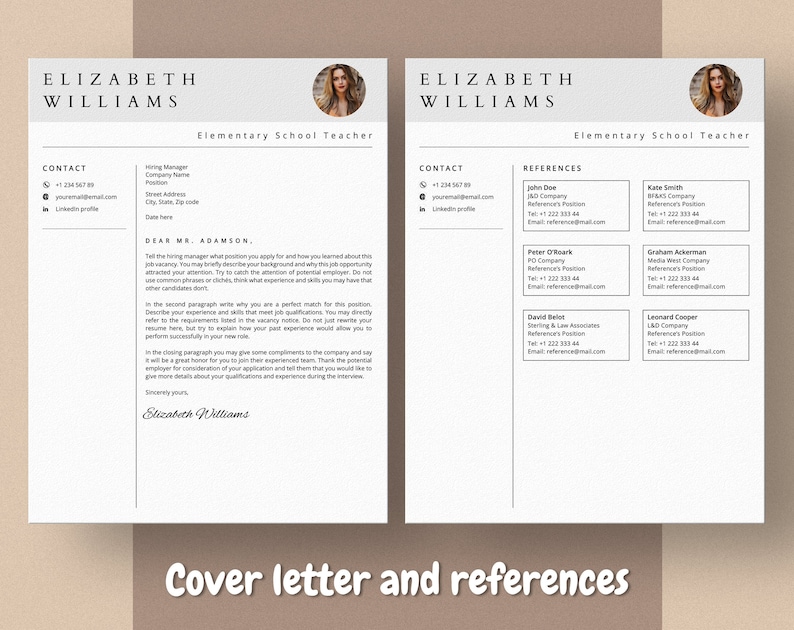 Teacher Resume Template Ms Word & Mac Pages, Teaching CV, Educator ...