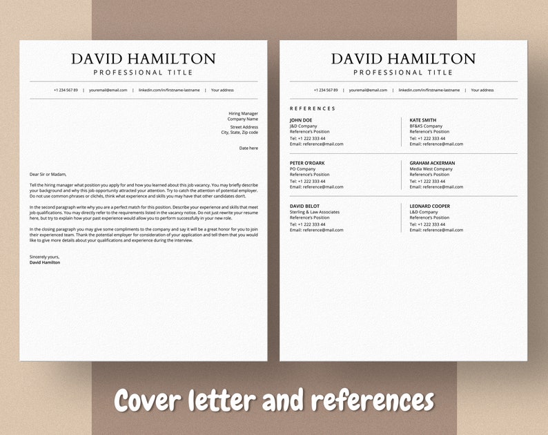 ATS Friendly Resume Template, ATS Optimized CV Template for Word & Mac ...