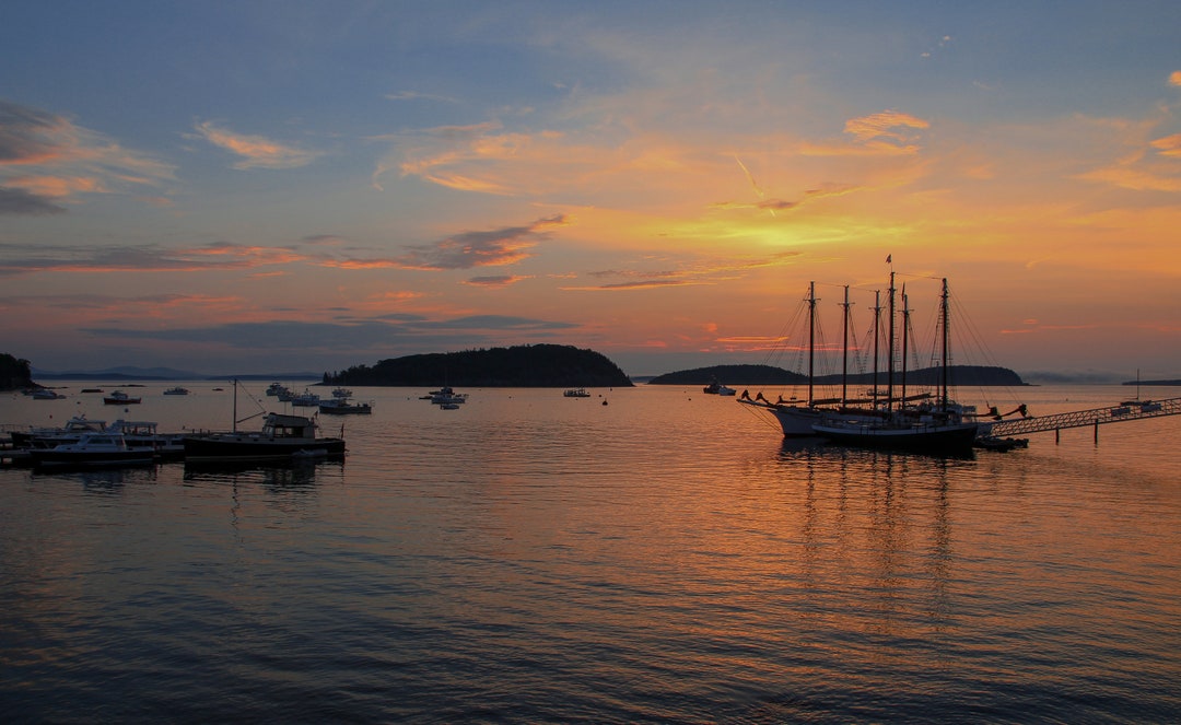 Sunrise Over Bar Harbor - Etsy