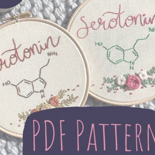 Serotonin Embroidery Pattern PDF Pattern Download Embroidery | Etsy