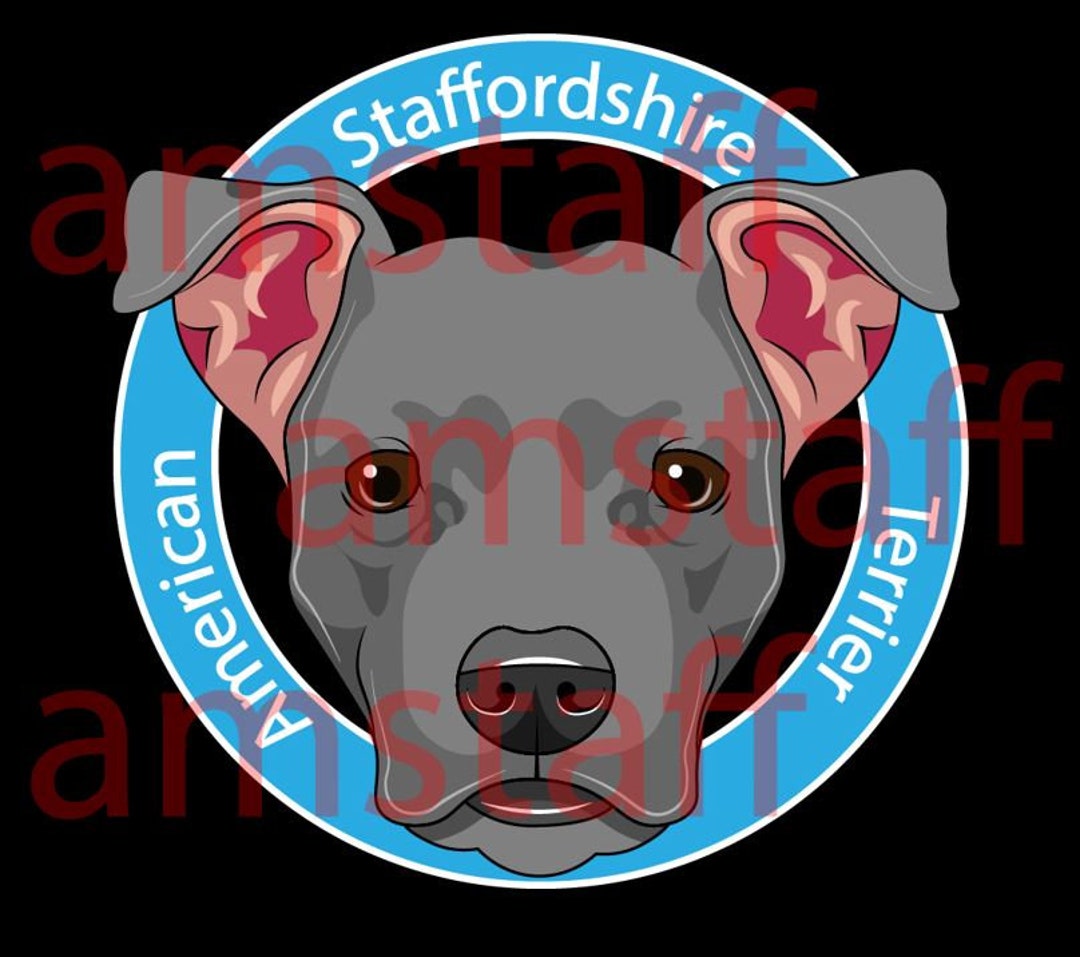 Unique Vector Illustration Amstaff Pup PNG SVG DXF Jpg Pdf - Etsy