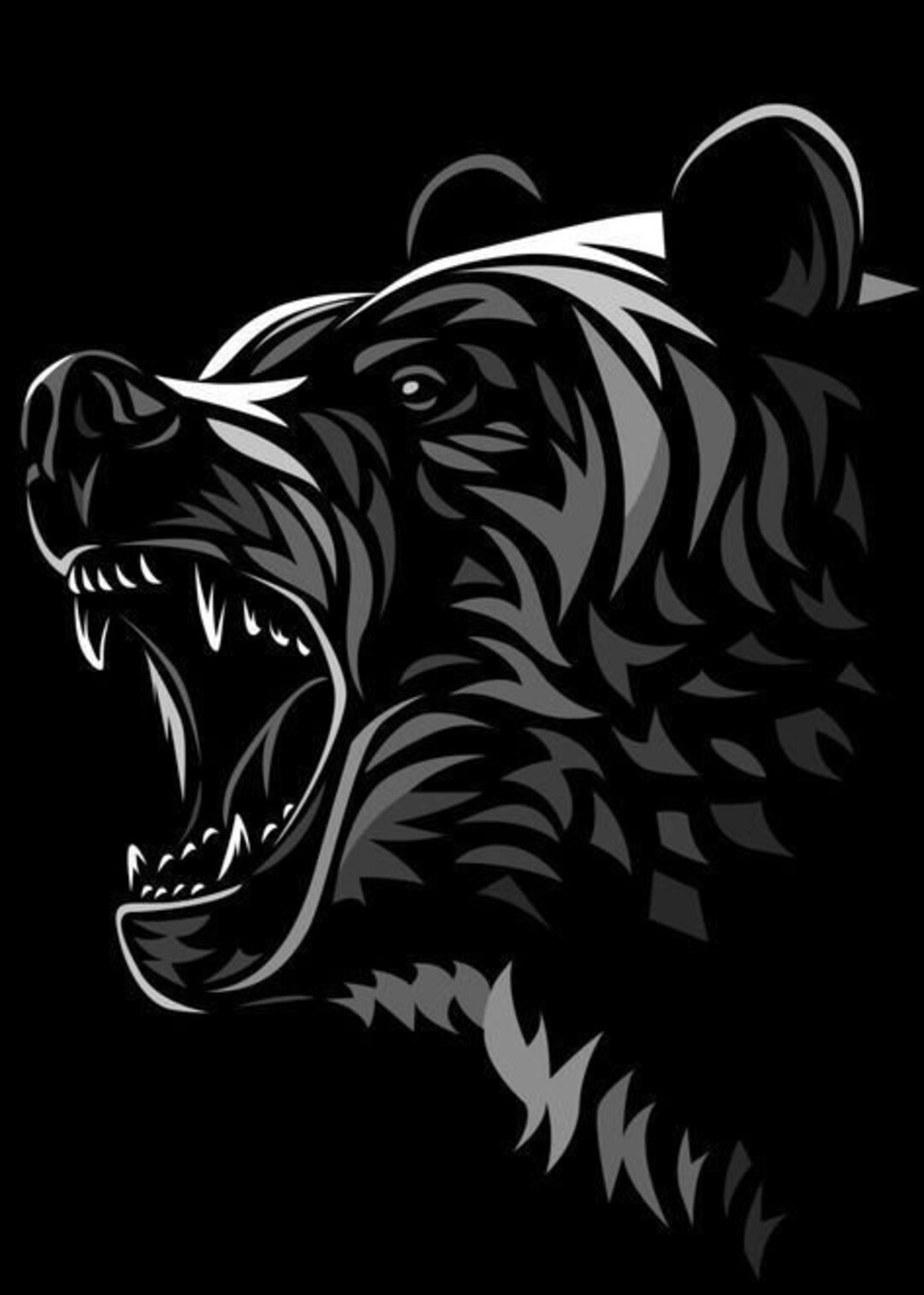 Bear Vector for Cut - Etsy