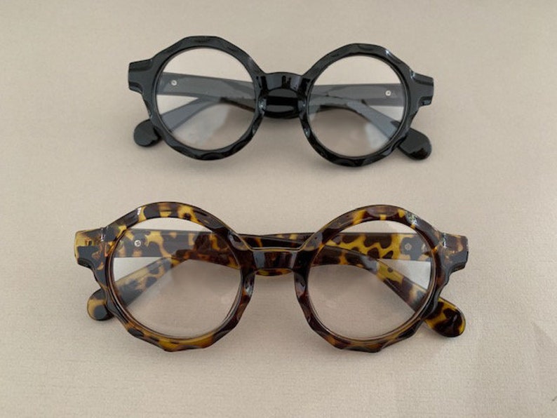 Vintage Chic Retro Round Eyeglasses Frame Optical Eyewear - Etsy