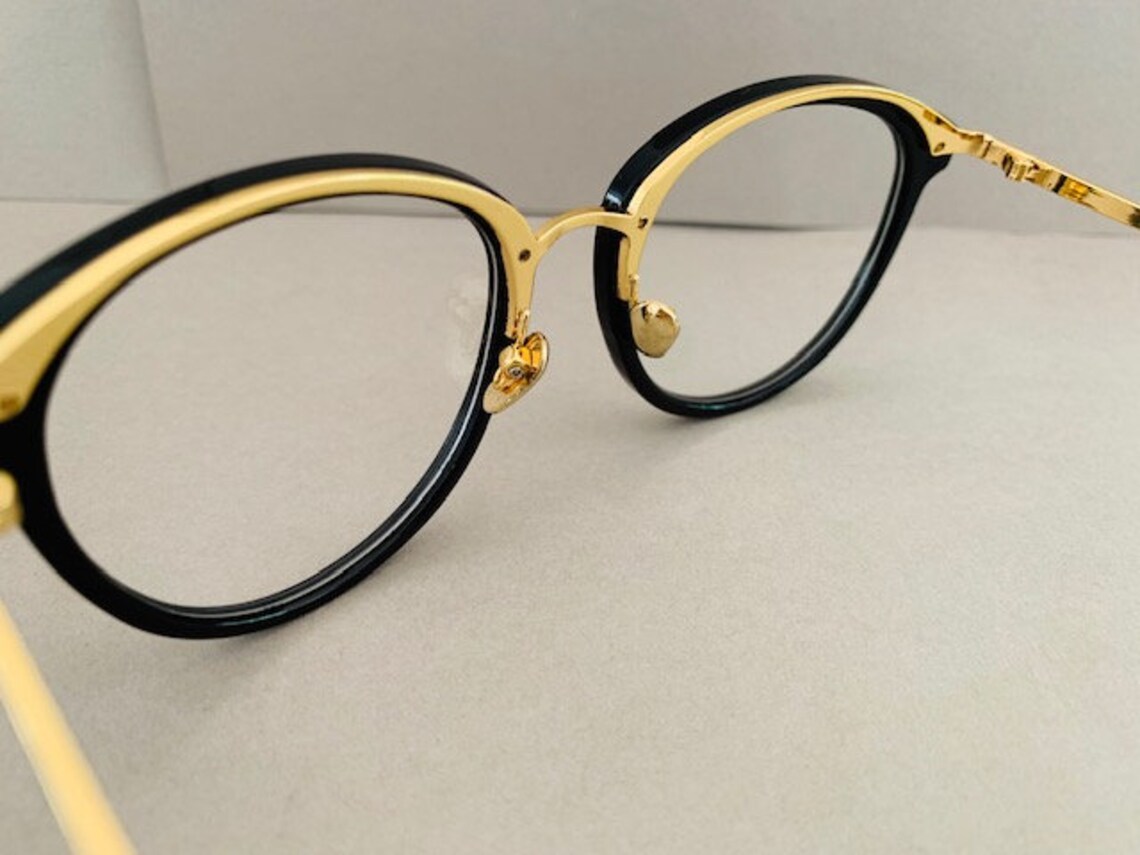 Vintage Chic Retro D Gold Eyeglasses Frame Optical Eyewear - Etsy UK