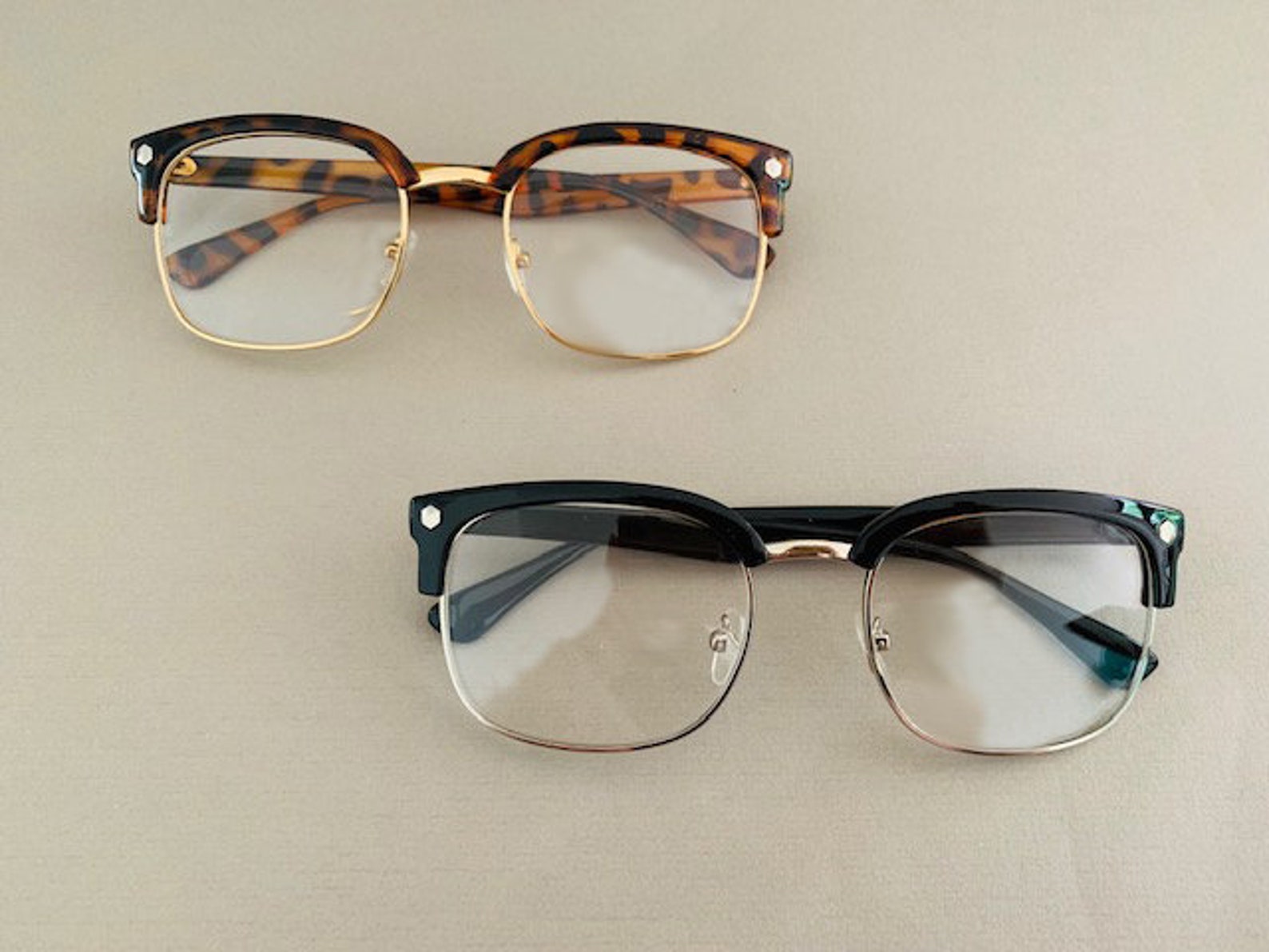 Vintage Chic Retro D Gold Eyeglasses Frame Optical Eyewear - Etsy UK